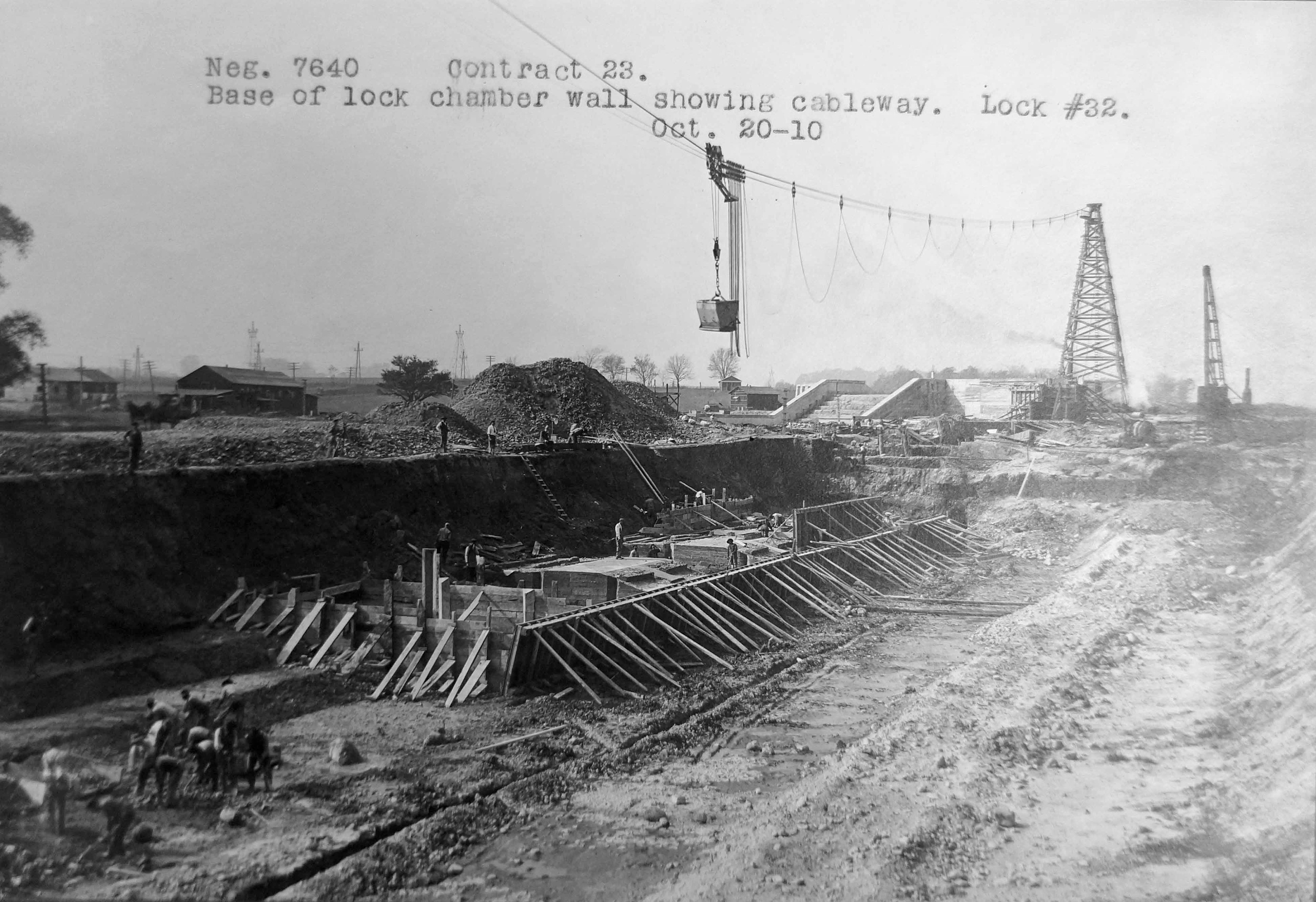 Barge Canal Construction Equipment- The Cable Way - The American Canal ...